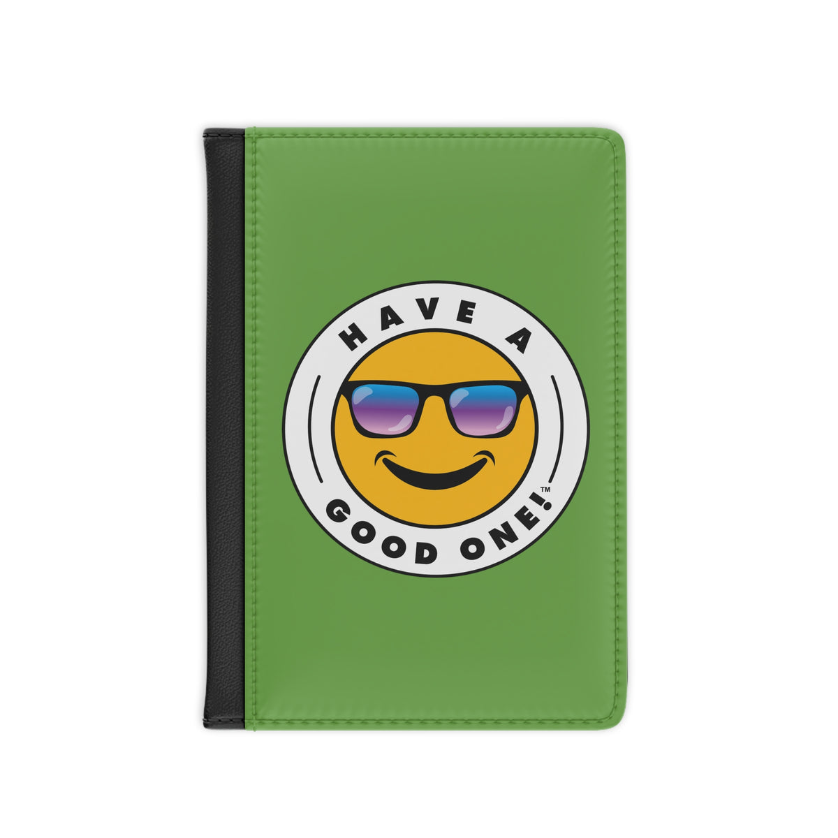 Grab N' Go Have A Good One Passport Cover - Green Color With Blue Purp ...