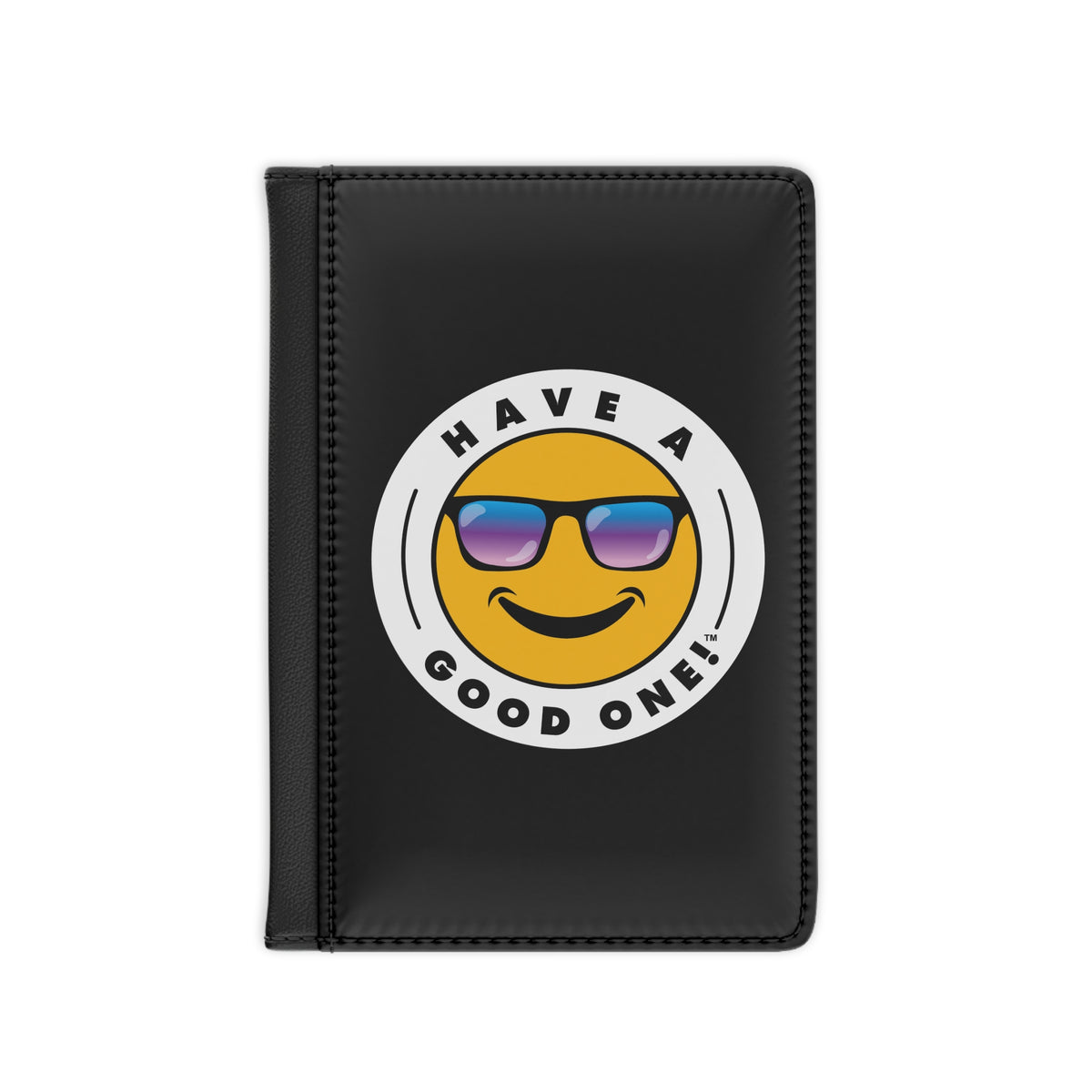 Grab N' Go Have A Good One Passport Cover - Black Color With Blue Purp ...